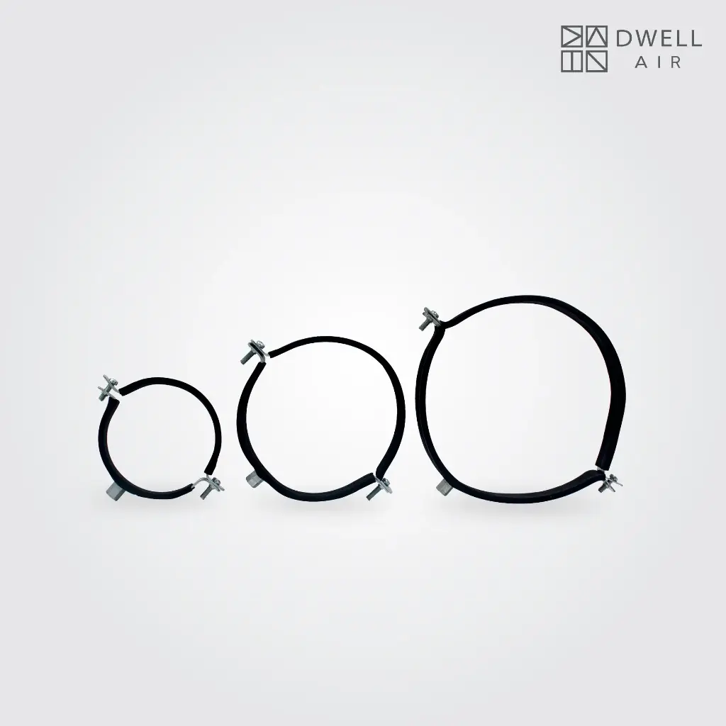 Dwell Hanger Clamp- Anti-Vibration with Rubber Lining | Dwell Air
